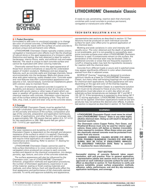 Fillable Online LITHOCHROME Chemstain Classic - A Aiudi Concrete Fax ...