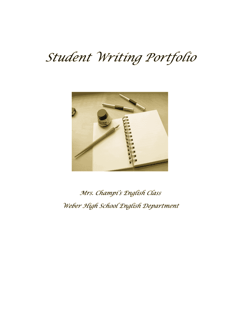 Fillable Online Student Writing Portfolio Fax Email Print - pdfFiller