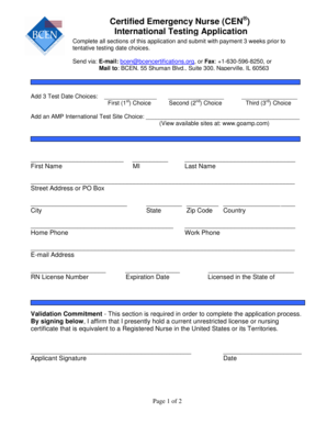 Fillable Online bcencertifications Certified Emergency Nurse (CEN ...