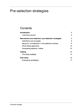 Fillable Online saylor Pre-selection strategies - saylor Fax Email ...