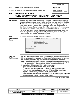 Fillable Online SCR07-DSD File Maintenance Fax Email Print - pdfFiller