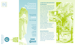 Fillable Online Cemetery Preservation Workshop - Mississippi Heritage ...