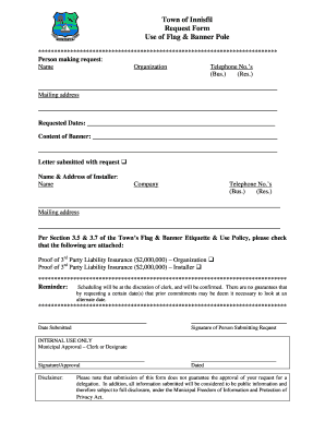 Fillable Online innisfil Use of Flag and Banner Pole Request Form ...