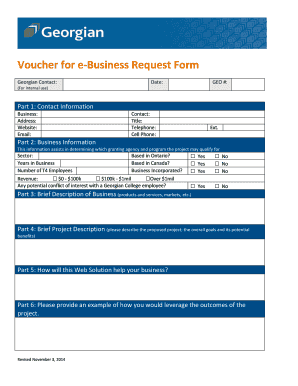 Fillable Online Voucher for e-Business Request Form Fax Email Print ...