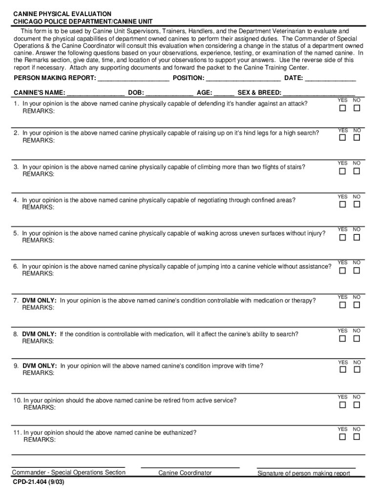 Fillable Online REMARKS - Chicago Police Department Directives System ...