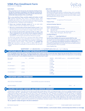 Fillable Online skitsap wednet VEBA Plan Participant Enrollment Kit ...
