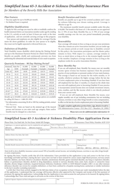 Fillable Online Simplified Issue 65-3 Accident & Sickness Disability ...