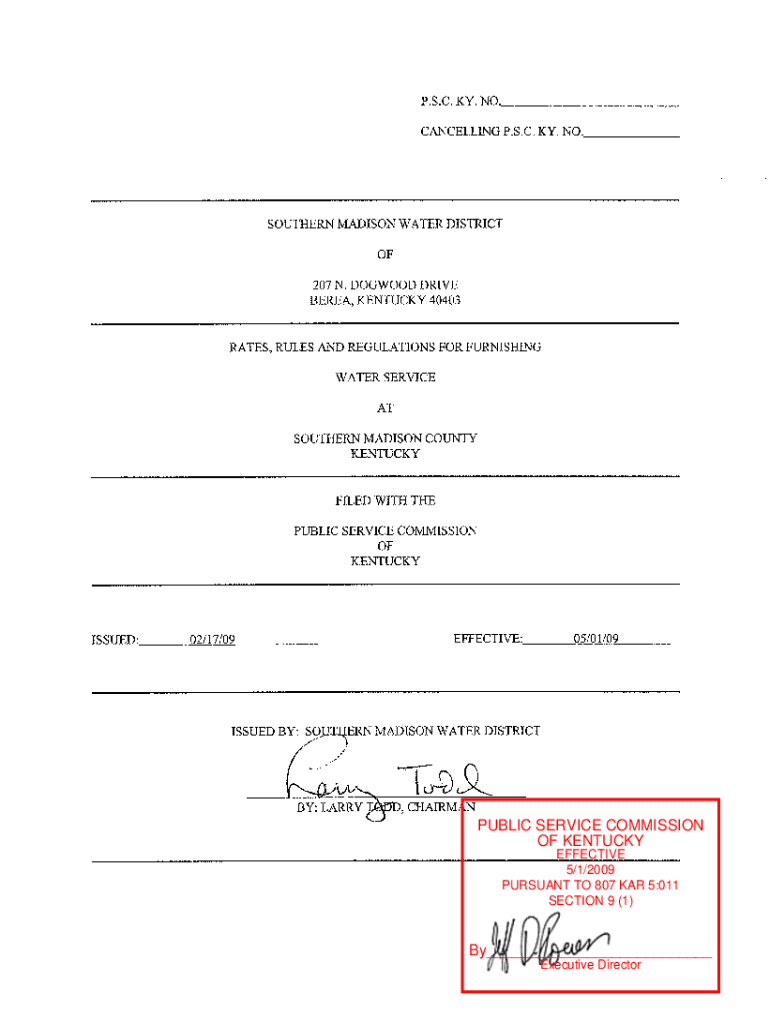 Fillable Online psc ky PUBLIC SERVICE COMMISSION By Fax Email Print ...