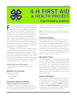 Fillable Online 4-H FIRST AID Fax Email Print - pdfFiller