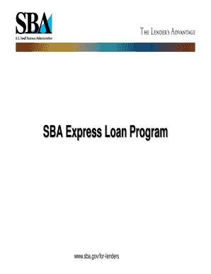 Fillable Online SBA Express Loan Program Fax Email Print - pdfFiller