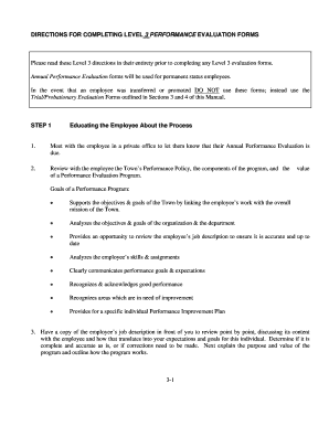 Fillable Online DIRECTIONS FOR COMPLETING LEVEL 3 PERFORMANCE ...
