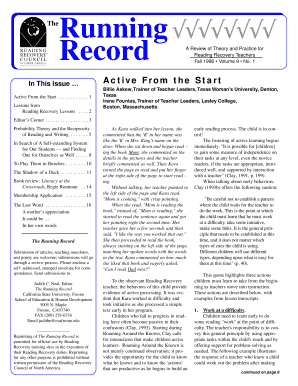 Fillable Online readingrecovery Fall 1996 - Reading Recovery Council of ...