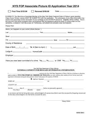 Fillable Online nysfop fop associate requirements nys form Fax Email ...