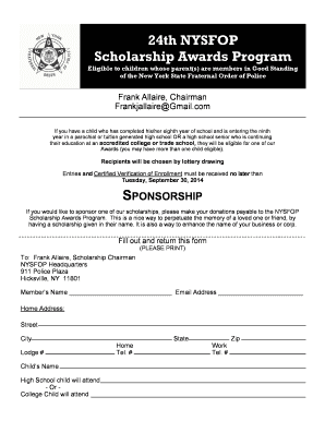 Fillable Online nysfop Download - NYS Fraternal Order of Police - nysfop Fax Email Print - pdfFiller