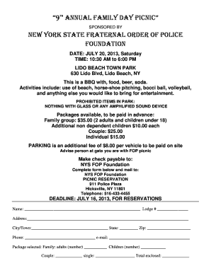 Fillable Online nysfop NYS Picnic is set for July 20 - NYS Fraternal ...