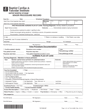 Fillable Online Form 4380 Minor Procedure Record.indd Fax Email Print ...