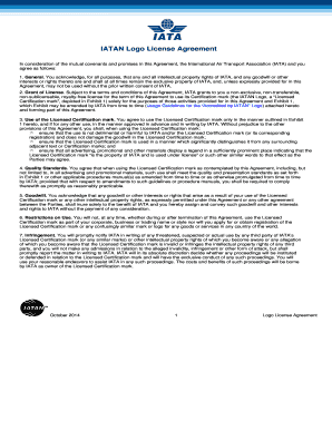 Fillable Online iatan IATAN Logo Lic Agreement docx - iatan Fax Email ...