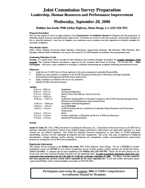 Fillable Online lhaonline Joint Commission Survey Preparation ...