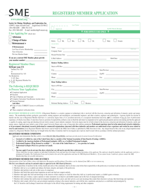 Fillable Online smenet SME Reg. Member App. 407 - smenet Fax Email ...