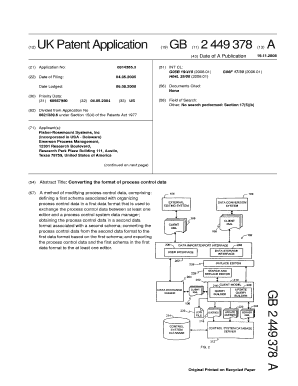 Fillable Online 12 UK Patent bApplicationb 19 GB 112 449 378 13 A ...