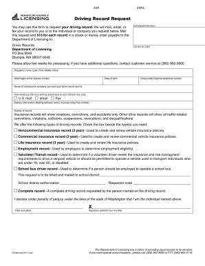 Fillable Online Driving Record Request X Fax Email Print - pdfFiller