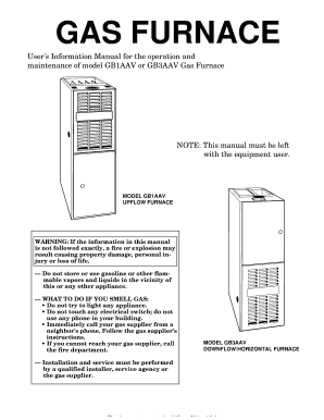 Fillable Online GAS FURNACE Fax Email Print - pdfFiller