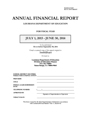 Fillable Online 2013-2014 Initial AFR Certification Form (due 9.30.14 ...