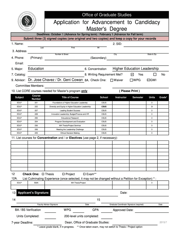 Fillable Online Submit three (3) signed copies (one original and two ...