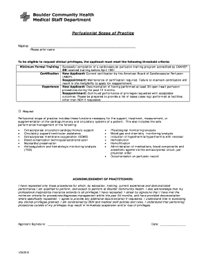 Fillable Online Medical Staff Privileging & Credentialing - Boulder ...