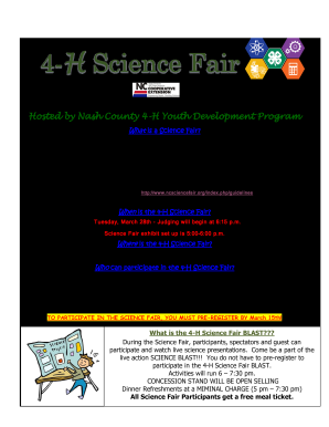 Fillable Online 4-H Science Fair Fax Email Print - pdfFiller