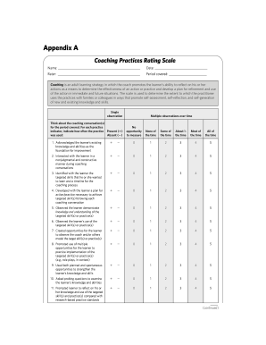 Fillable Online Coaching Practices Rating Scale Fax Email Print - pdfFiller