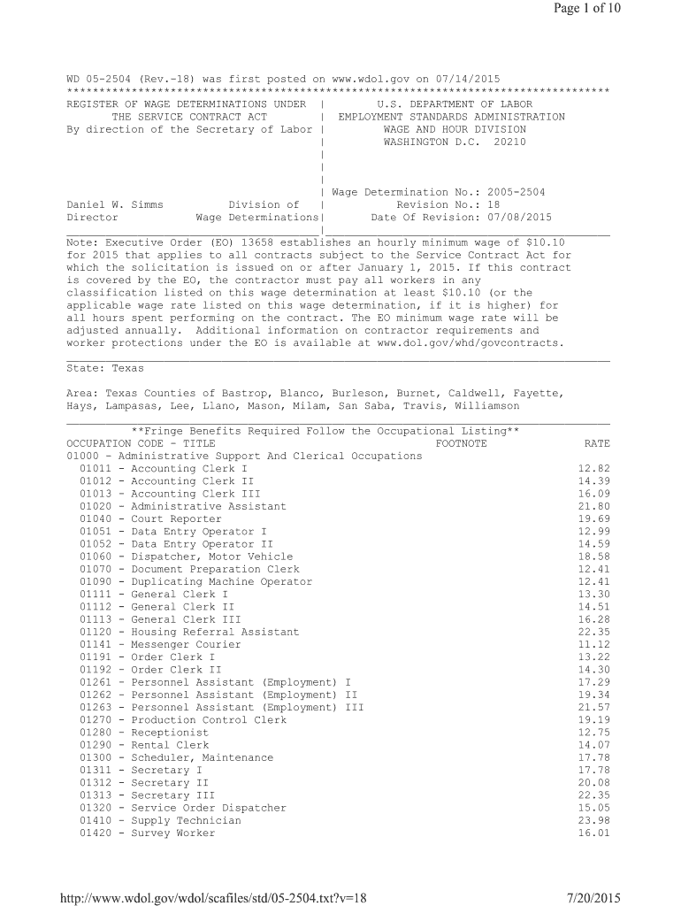 Fillable Online Davis-Bacon and Related ActsU.S. Department of Labor ...