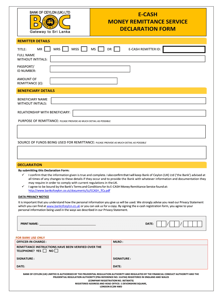 Cash Declaration Form - Fill Online, Printable, Fillable, Blank | pdfFiller