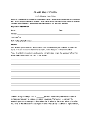 Fillable Online Grama Request.docx Fax Email Print - pdfFiller