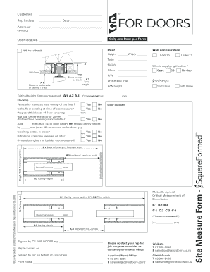 Fillable Online Site Measure Form - Home CS for Doors Fax Email Print ...