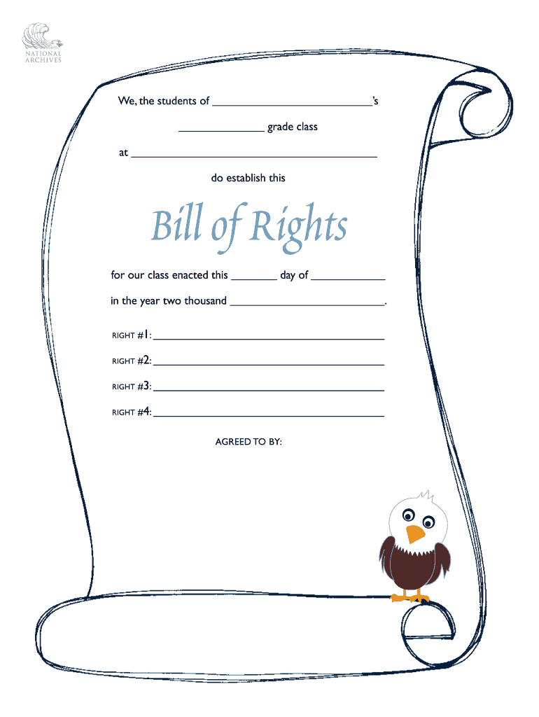 Fillable Online Our Classroom Bill of Rights. Our Classroom Bill of ...