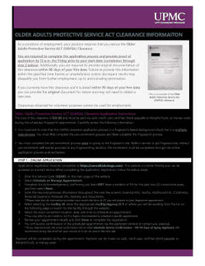 Oapsa Clearance - Fill Online, Printable, Fillable, Blank | pdfFiller