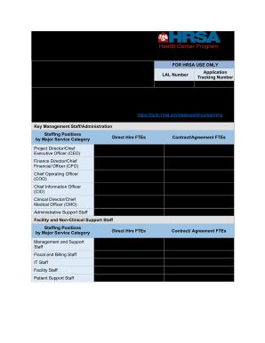 Fillable Online Fillable Online hrsa FORM 2 STAFFING PROFILE ...