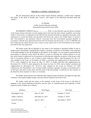 Fillable Online Issuer's Closing Certificate (01471005-2) Fax Email ...
