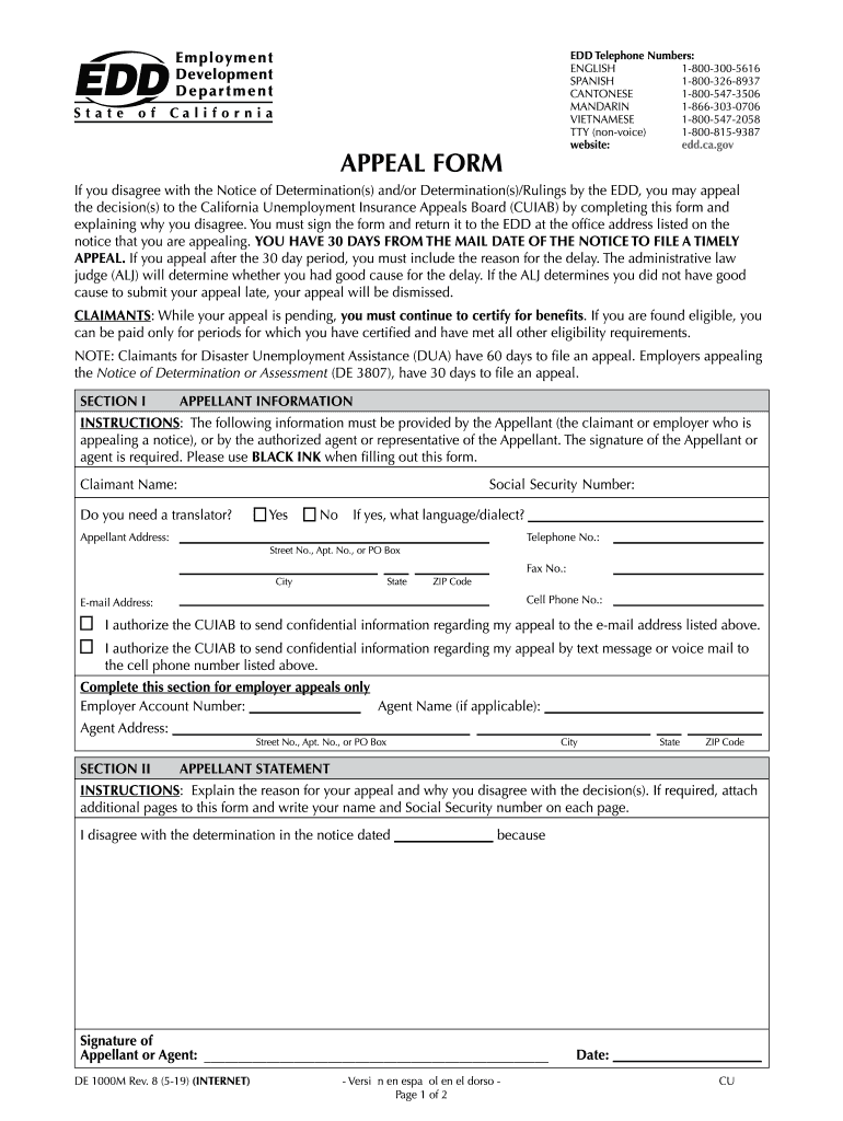 Appeal Letter To Edd Sample Appeal Letter To Edd Sample