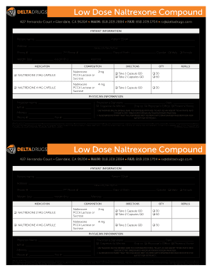 Fillable Online Low Dose Compound - Delta Drugs Fax Email Print - pdfFiller