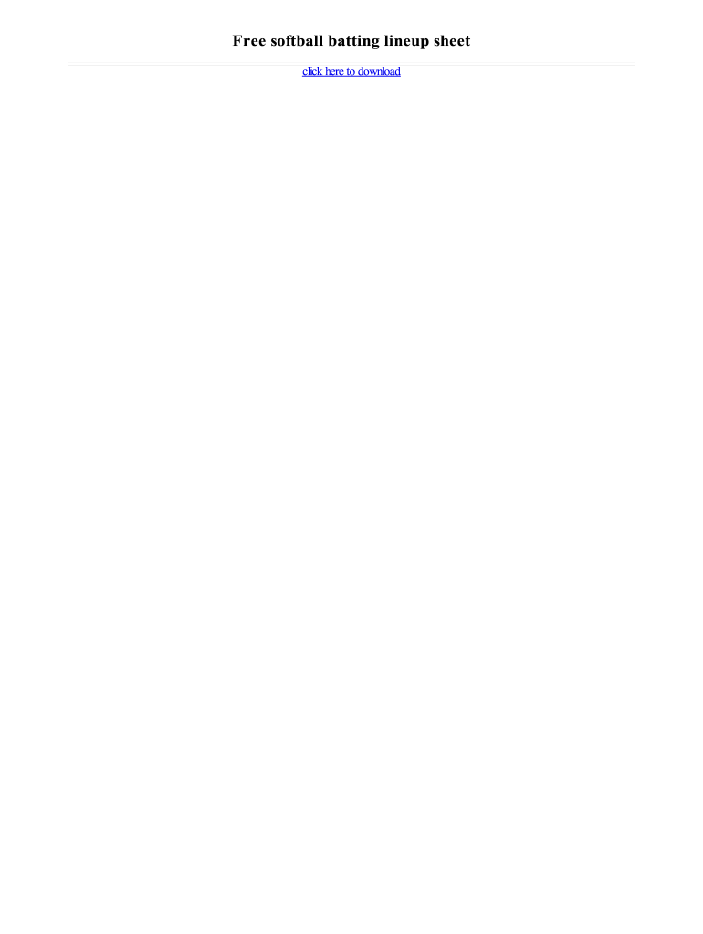 Fillable Online Softball Lineup Card - Download and Print PDF Template ...