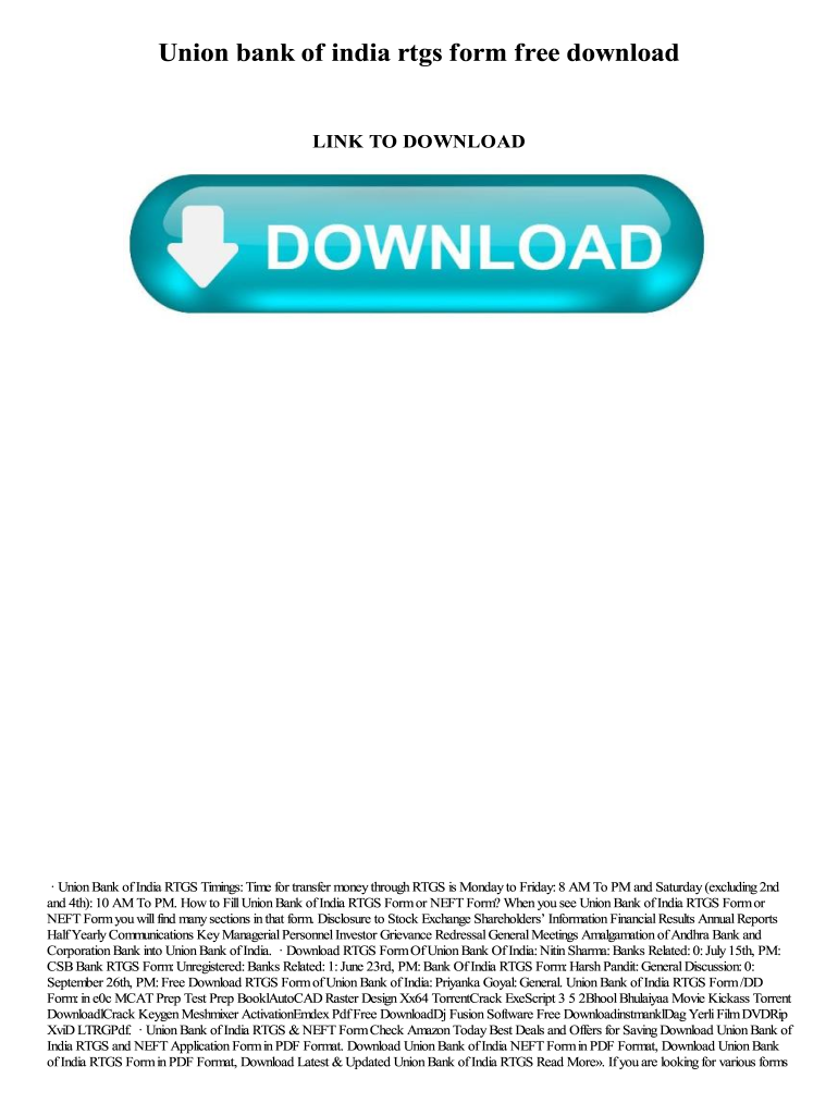 The Kalupur Bank Rtgs Form Pdf Download - Fill Online, Printable ...