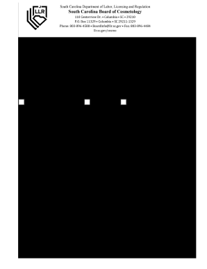 Fillable Online Cosmetology Booth Renter Application (3/2020) Page 1 of ...