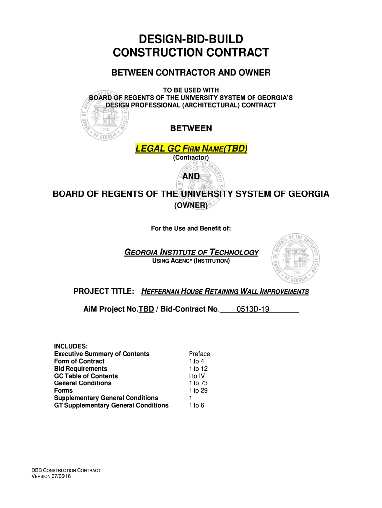Fillable Online 24 Printable Sample Construction Contract Forms and ...