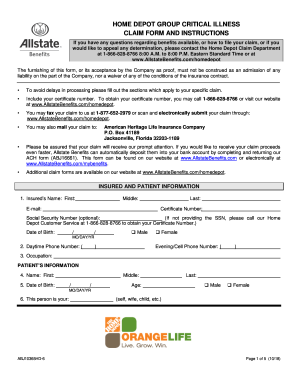 Fillable Online Critical Illness Benefits Claim Instructions - The ...