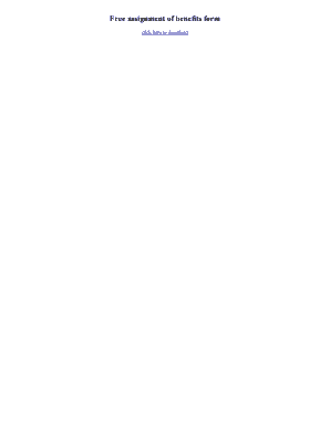 Fillable Online Free assignment of benefits form Fax Email Print ...
