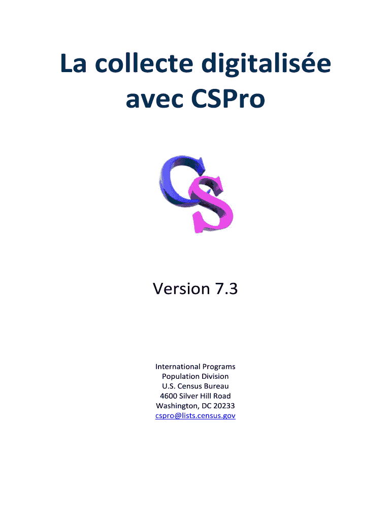 Fillable Online Mobile Data Collection Using CSPro - CSPro Users Fax Email Print - pdfFiller