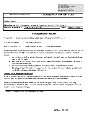 Fillable Online VA Central IRB Forms: Investigator Forms - VA Office of ... Fax Email Print ...