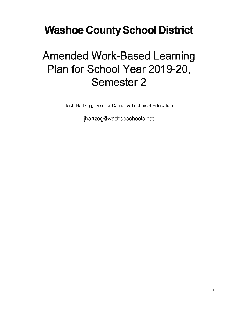 Fillable Online Amended Work-Based Learning Fax Email Print - pdfFiller
